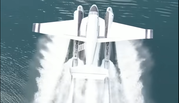 Beech 18 Takeoff leaving Shingwak Lake